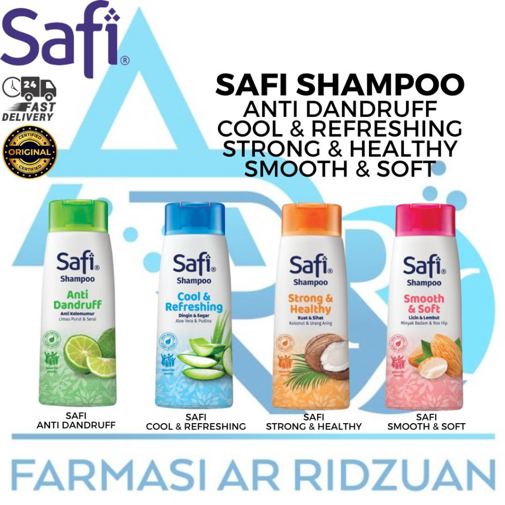 Safi Shampoo Anti Dandruff 360g / Cool & Refreshing 360g / Strong ...