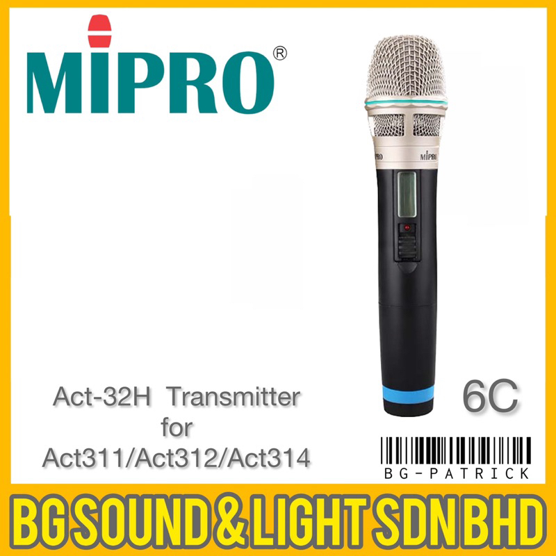 MIPRO ACT-32H ACT UHF HANDHELD TRANSMITTER 6C | Shopee Malaysia