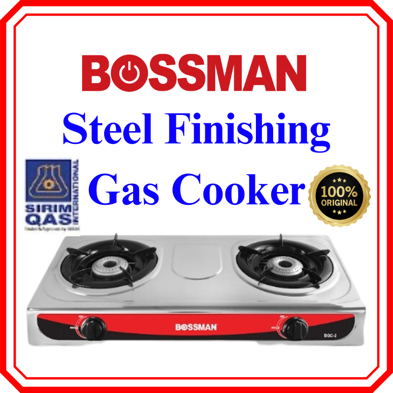 MAJU Bossman 2 Burner Steel Finishing Gas Cooker Stove Certified by LPG ...