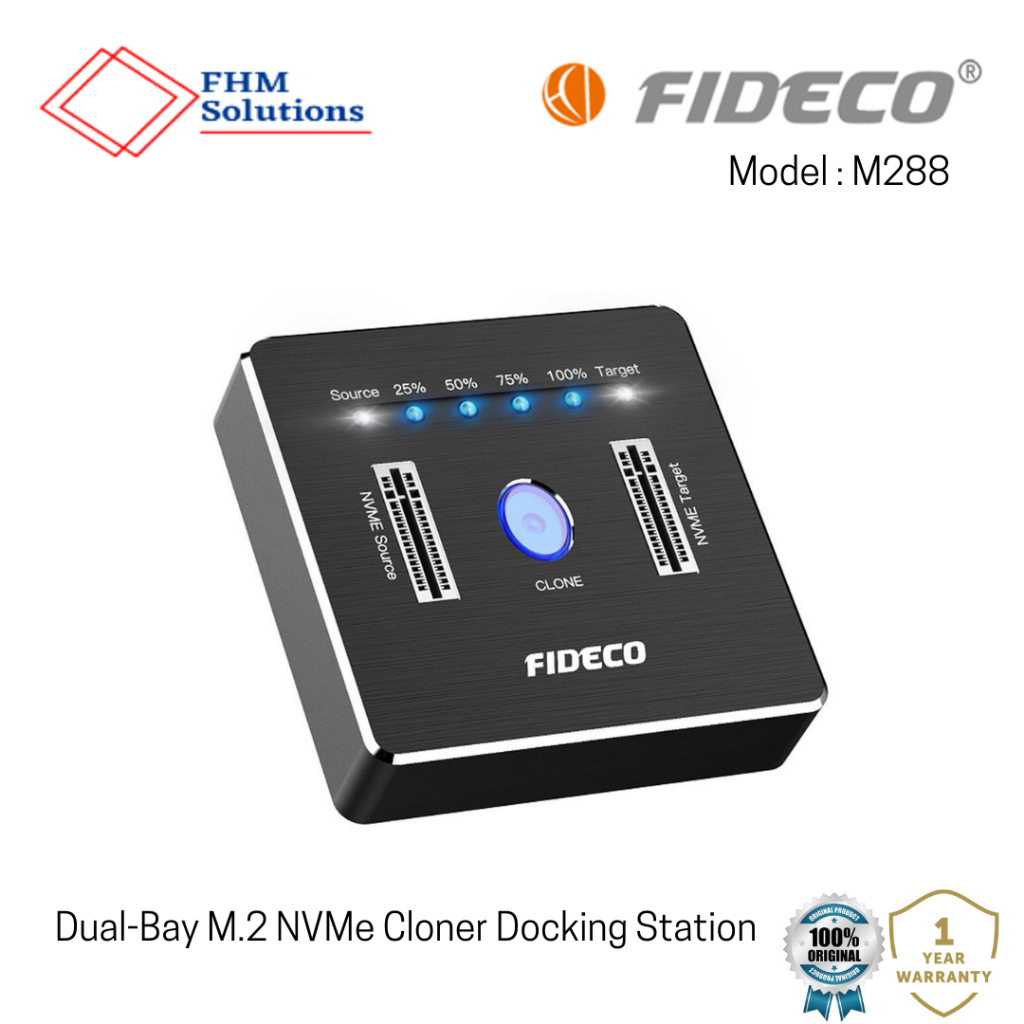 FIDECO M288 Type C USB 10G To NVME Dual Bay Docking Station Heavy Duty ...