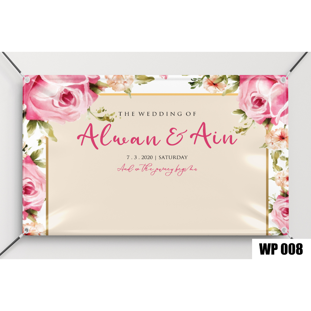 [COD ORDER WILL NOT BE PROCESS] [PART 1] Banner Kahwin Backdrop FREE ...