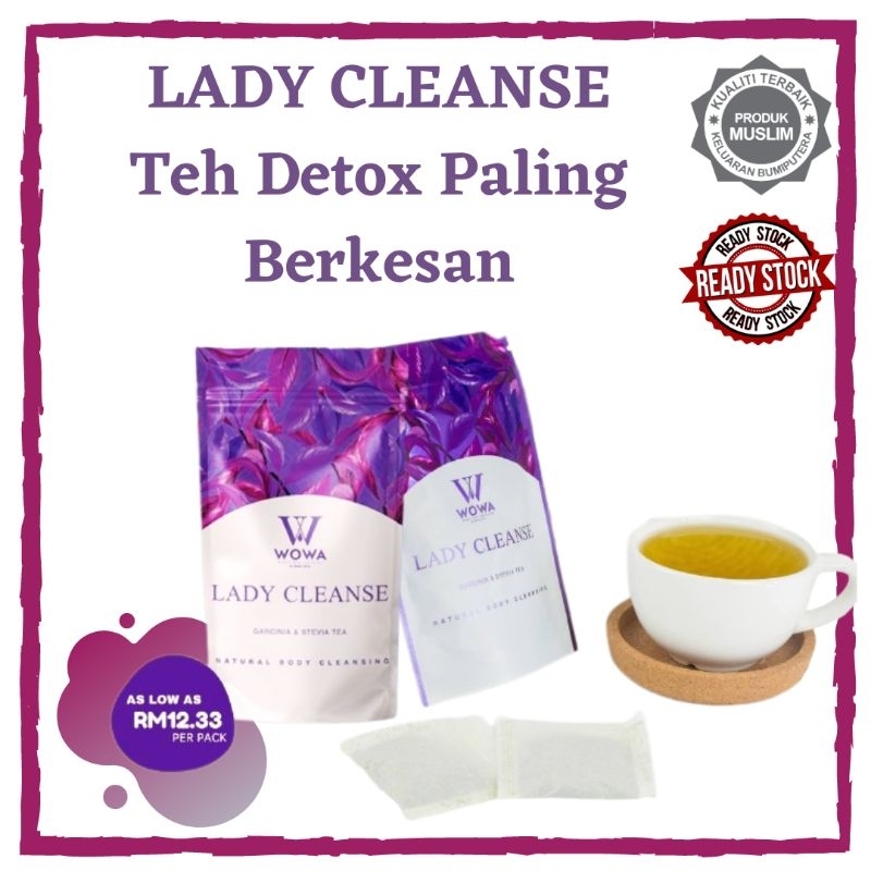 (Ready Stock With Freegift) Lady Cleanse - Teh detox - Teh kurus dan ...