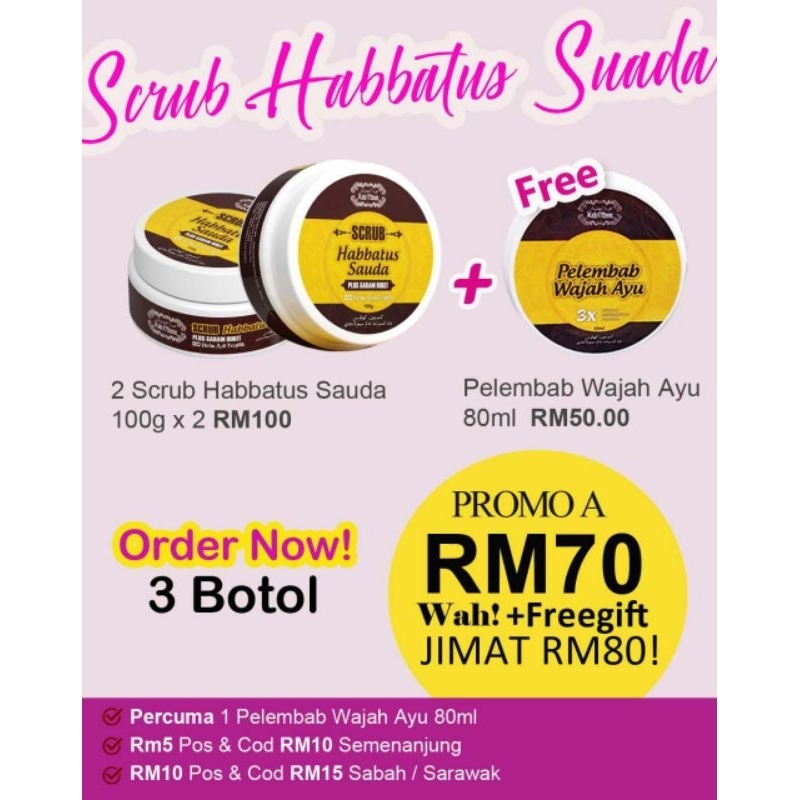SCRUB HABBATUS SAUDA ORIGINAL HQ ( 3 BOTOL ) | Shopee Malaysia