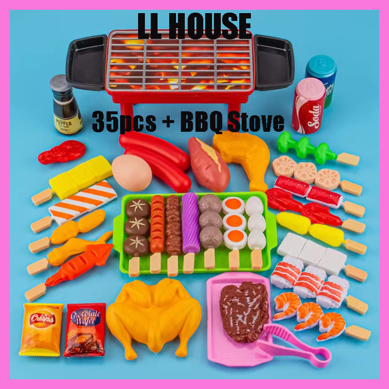 BBQ Toy Hot Pot Toys Dim Sum For Kids Mainan BBQ Barang Mainan Masak ...