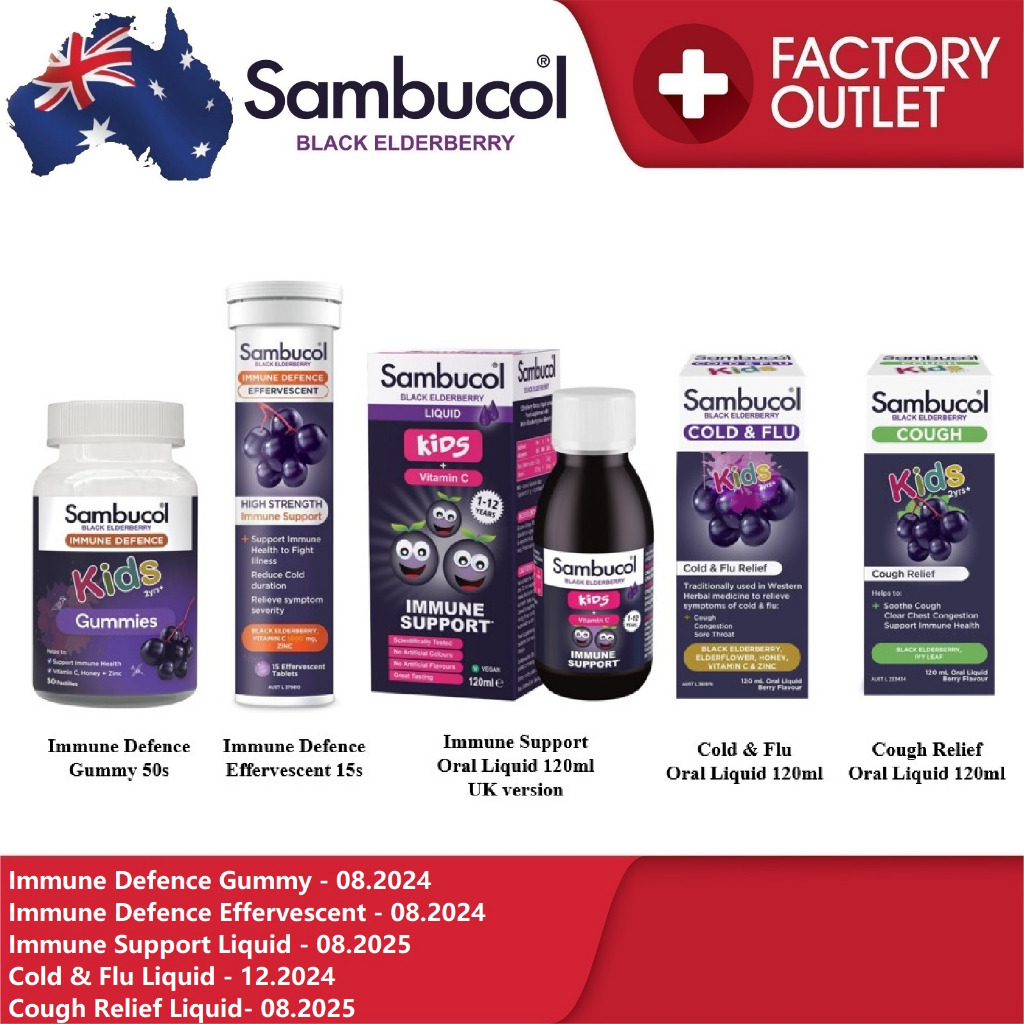 Sambucol Immune Gummy / Immune Defence Effervescent / Immune Support ...