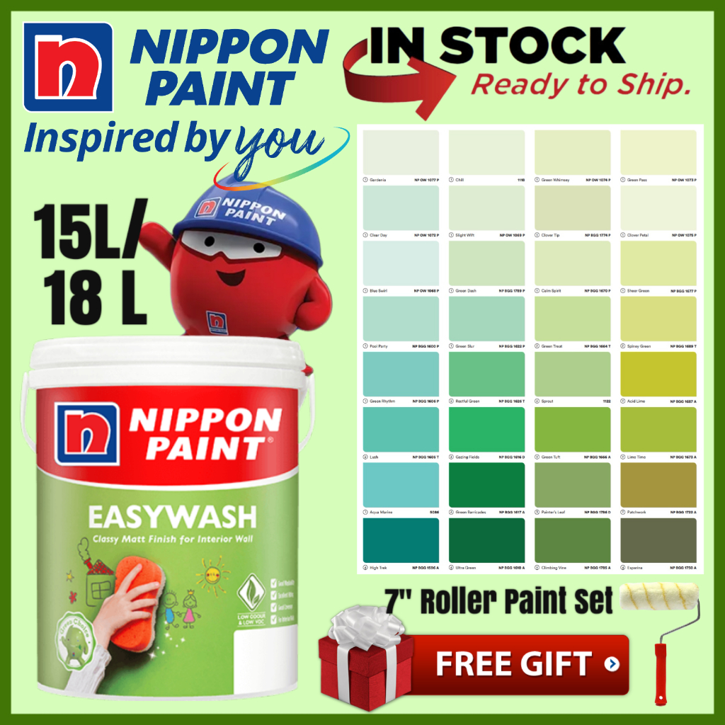 SINAR NIPPON EASYWASH 15/18 LITER INTERIOR MATT WASHABLE PAINT /CAT ...