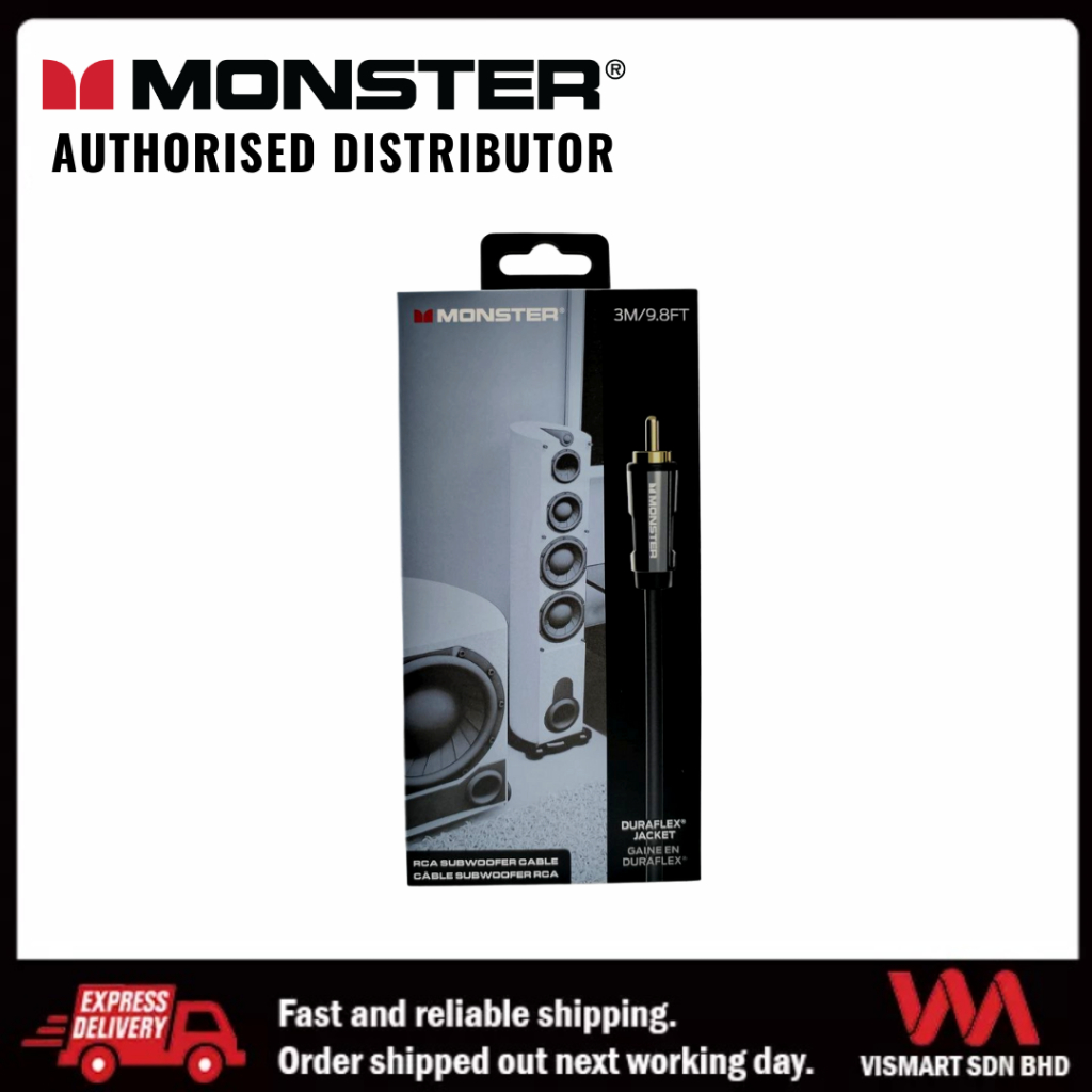 MONSTER ESSENTIAL RCA SUBWOOFER CABLE 3M/9.8FT PMEA-1010 | Shopee Malaysia
