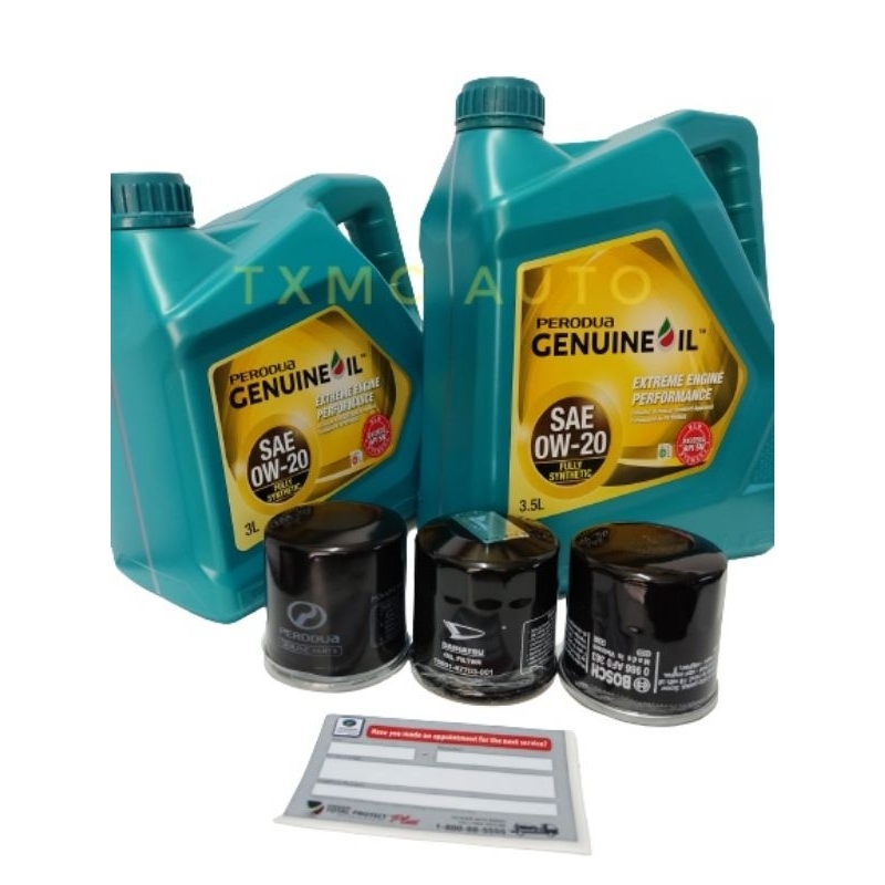 Original Engine Oil Fully Syn 0w20 Perodua 3L & 3.5L for Axia/Bezza ...