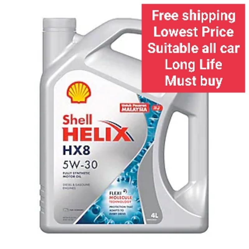 Shell helix hx8 5w30 engine oil fully synthetic 100% original | Shopee ...