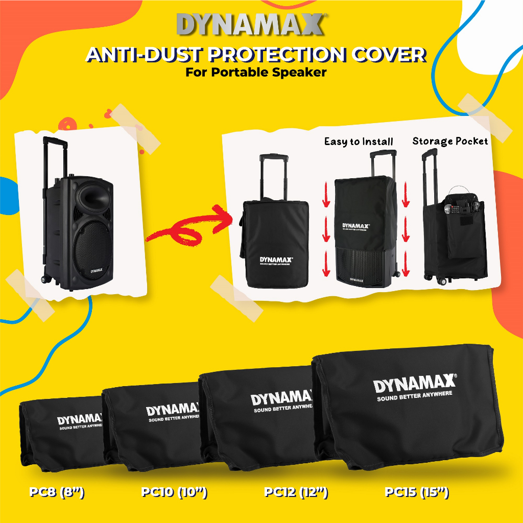 DYNAMAX Anti-dust Protection Cover For DYNAMAX 8",10",12",15" Portable ...