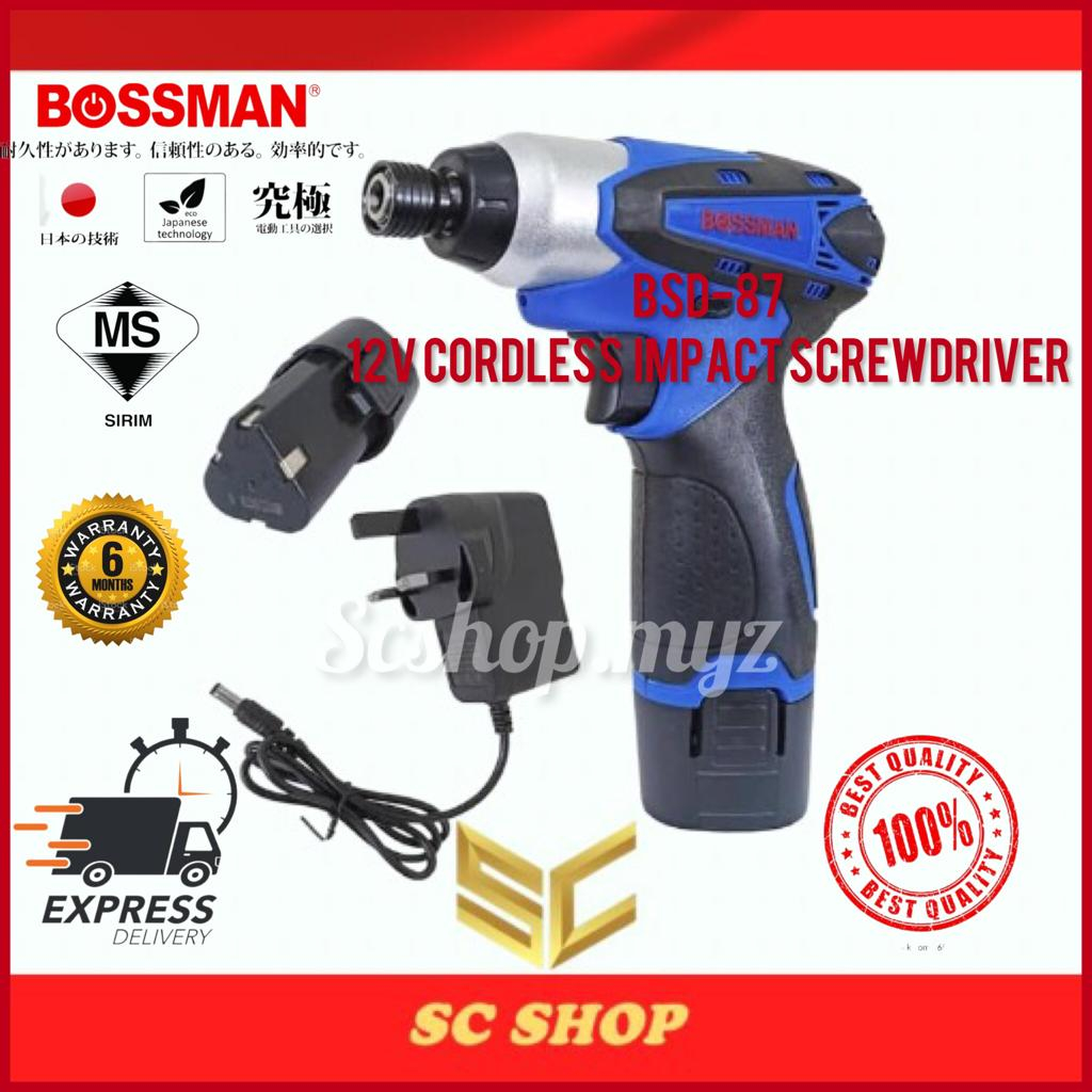 🔥READY STOCK🔥 BOSSMAN BSD87 12V CORDLESS IMPACT SCREWDRIVER DRILL ...
