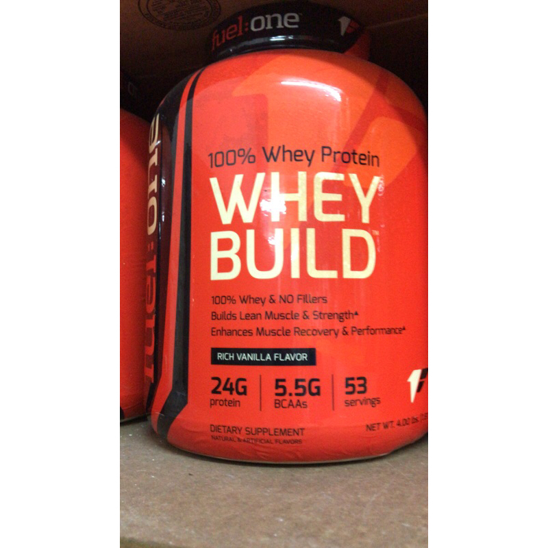 (free muscletech item) (WORLD NO 1) Fuelone 100% whey build 4lbs 53 ...