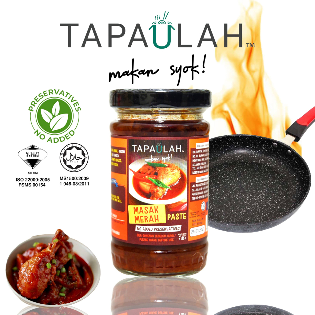 Masak Merah Paste 130g (Halal, Tiada Pengawet dan Sedia untuk di Masak dalam masa 5 minit ...