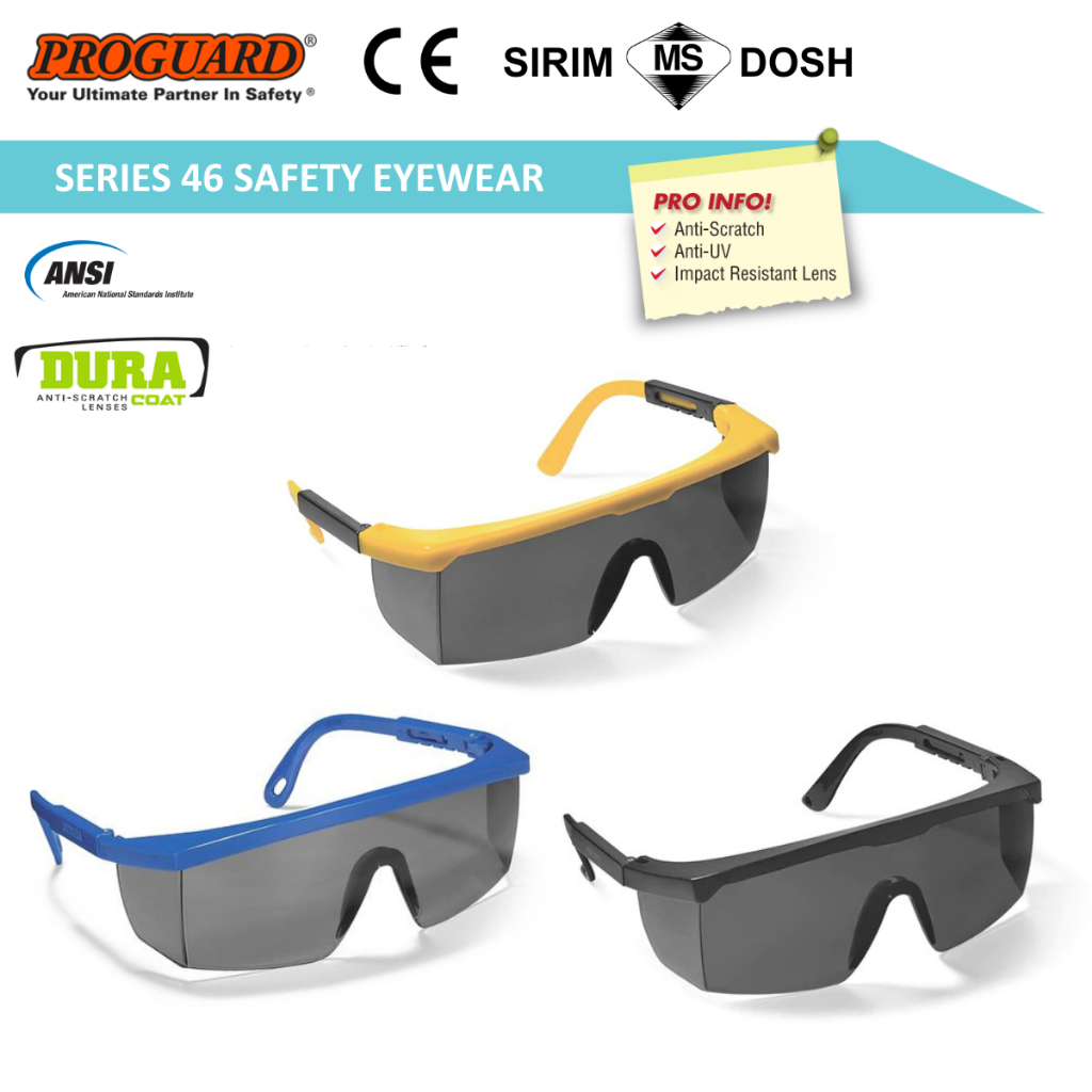 ECOSAFE Series 46 Lightweight Hard Coated Smoke Lens Safety Protective ...