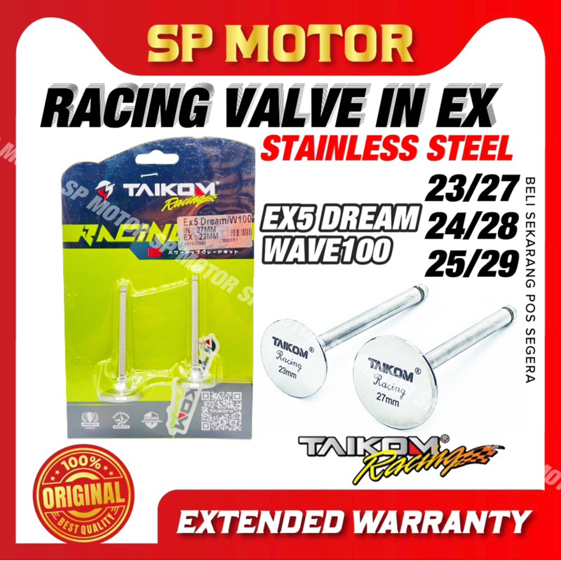 HONDA EX5 DREAM / WAVE100 RACING VALVE SET 23/27 24/28 25/29 TAIKOM ...