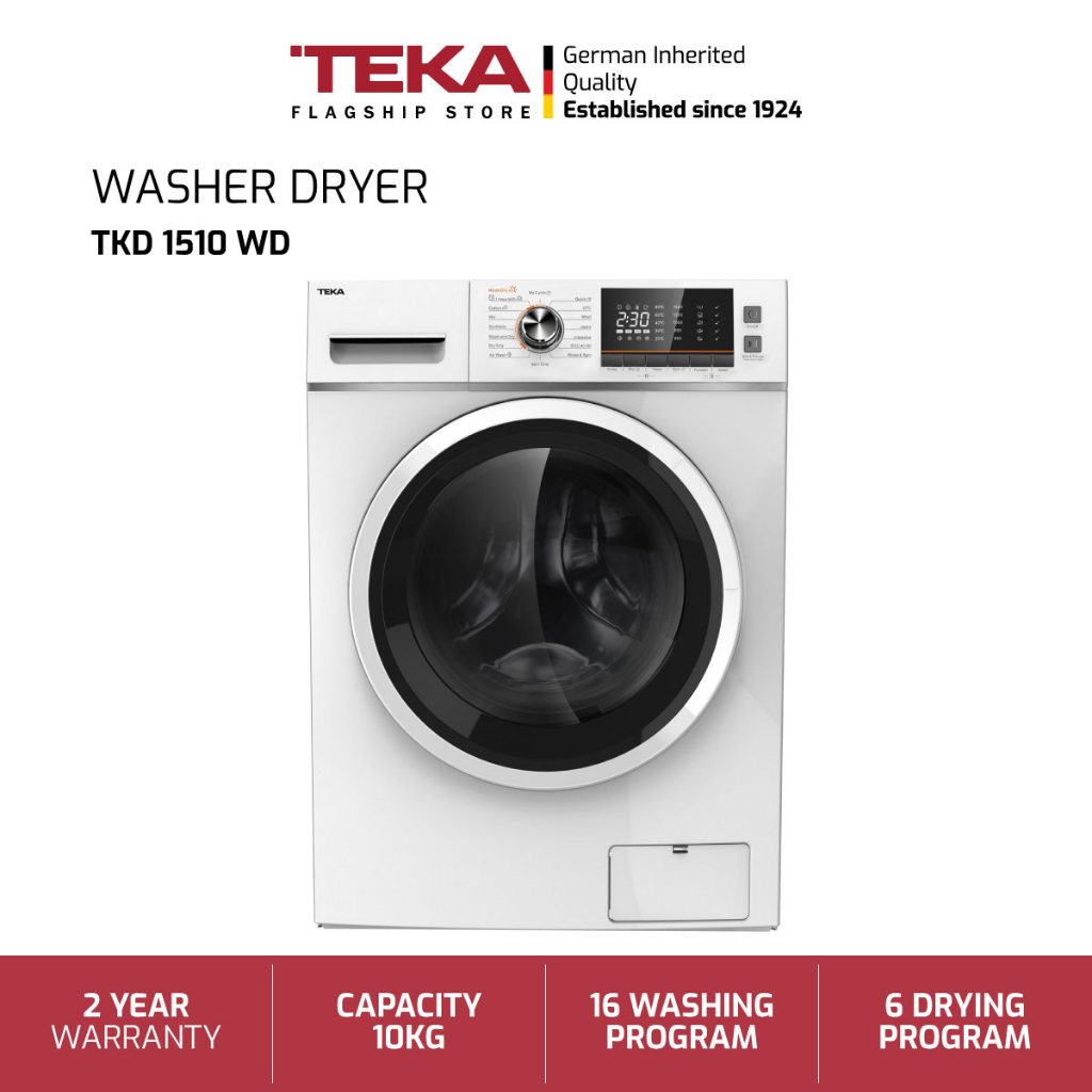 TEKA 10KG FRONT LOAD WASHER & DRYER TKD 1510 WD | Shopee Malaysia