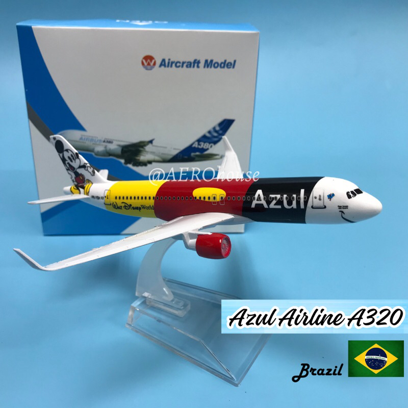 MICKEY MOUSE Disney Aeroplane/ 307 Aircraft Model - Azul Airlines A320 ...