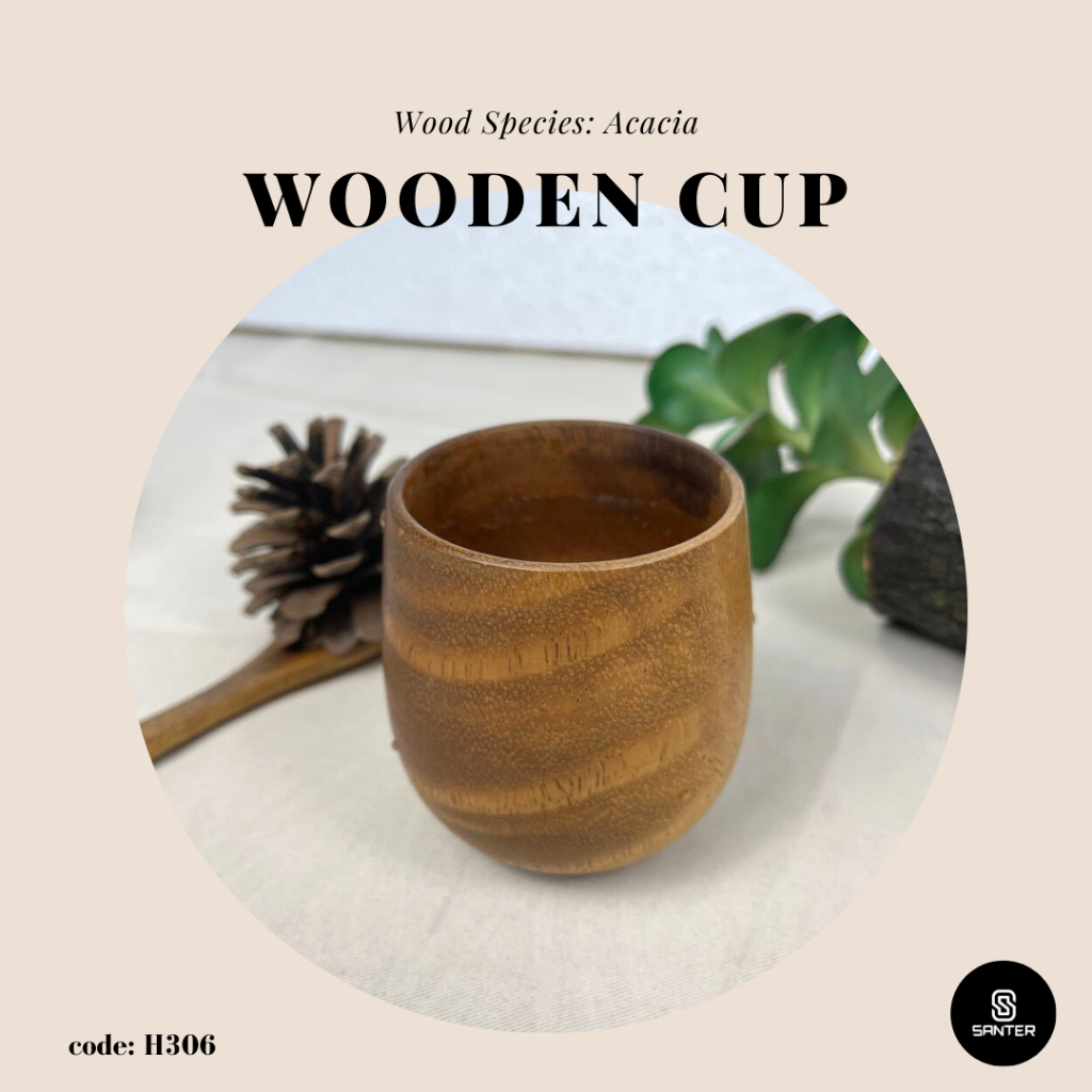 H306. Acacia Wood Tea Cup/ Coffee Cup/ Wooden Cup | Shopee Malaysia