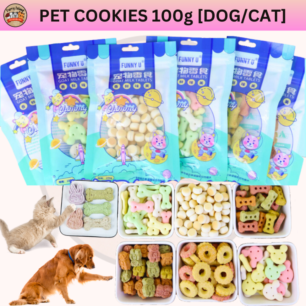 Pet Cookies 100g Pet Snacks Pet Treats Healthy Pet Snacks Biskut Kucing ...