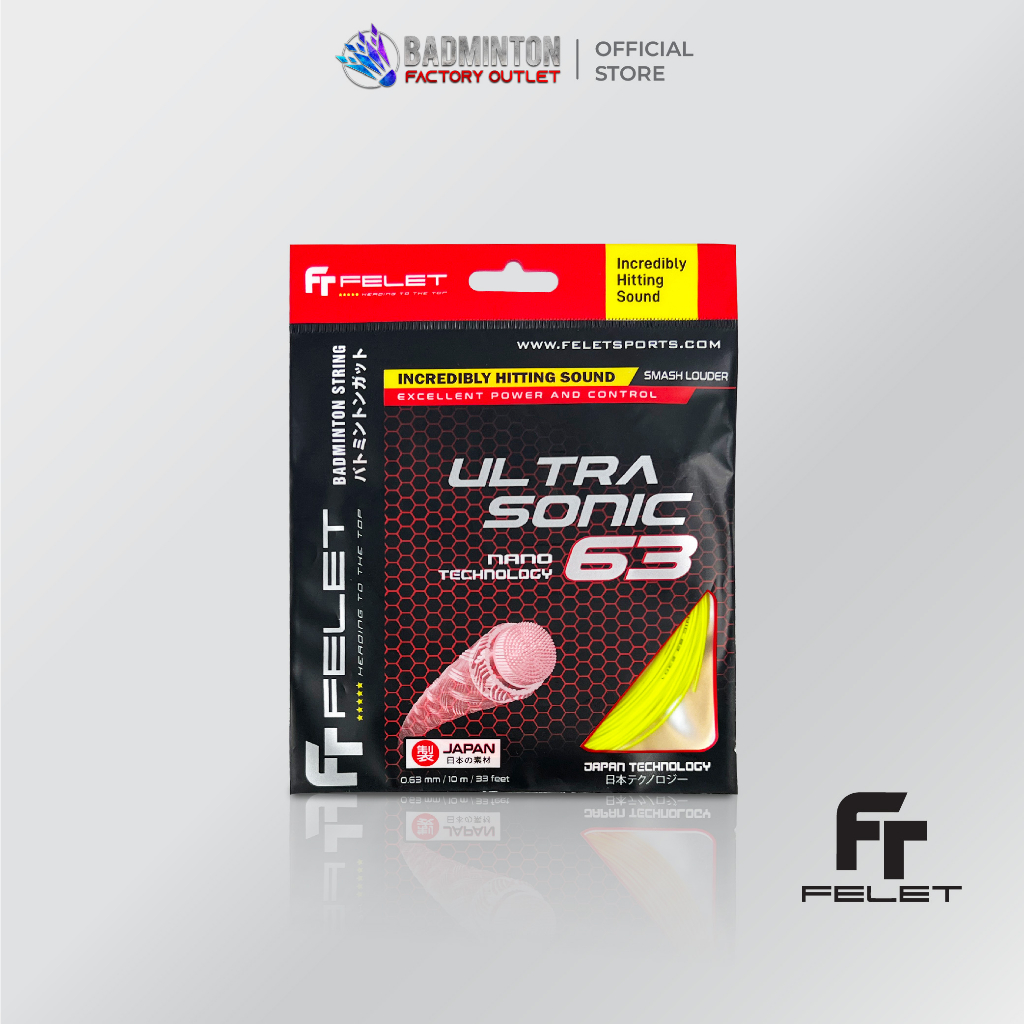 FELET Ultrasonic 63 Badminton String | 100% ORIGINAL (Made In Japan ...