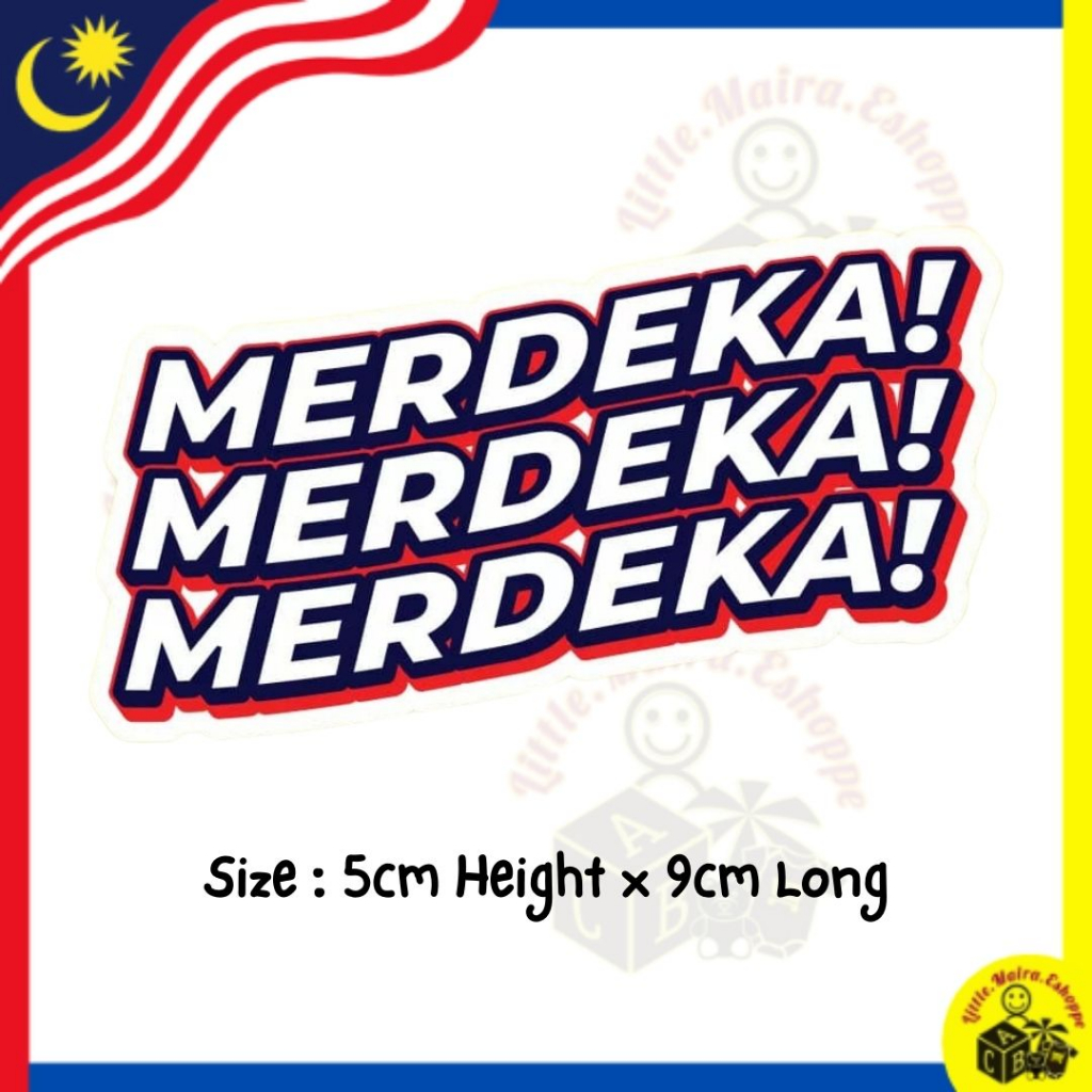 MERDEKA Sticker Temporary Tattoo Face Malaysia Flag Tatu Sementara ...