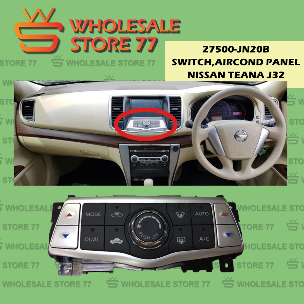 ORIGINAL NISSAN TEANA J32 AIRCOND PANEL CONTROL SWITCH 27500-JN20B AIR ...