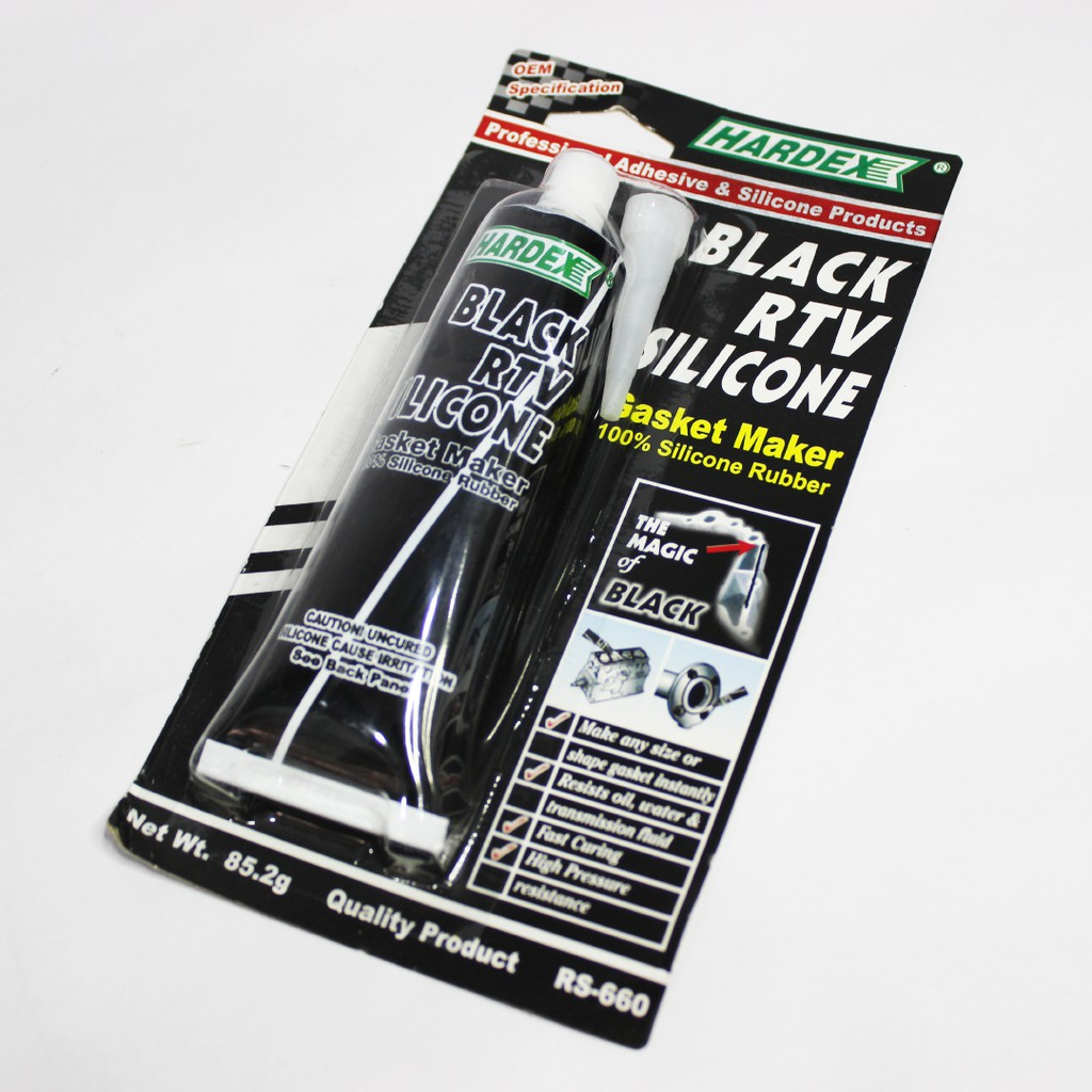 HARDEX Black RTV Silicone Gasket Maker 100% Silicone Rubber RS-660 (85 ...