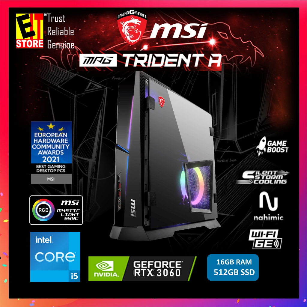 MSI MPG TRIDENT A 11TC-2247MY GAMING DESKTOP PC (i5-11400F/16GB/512GB ...
