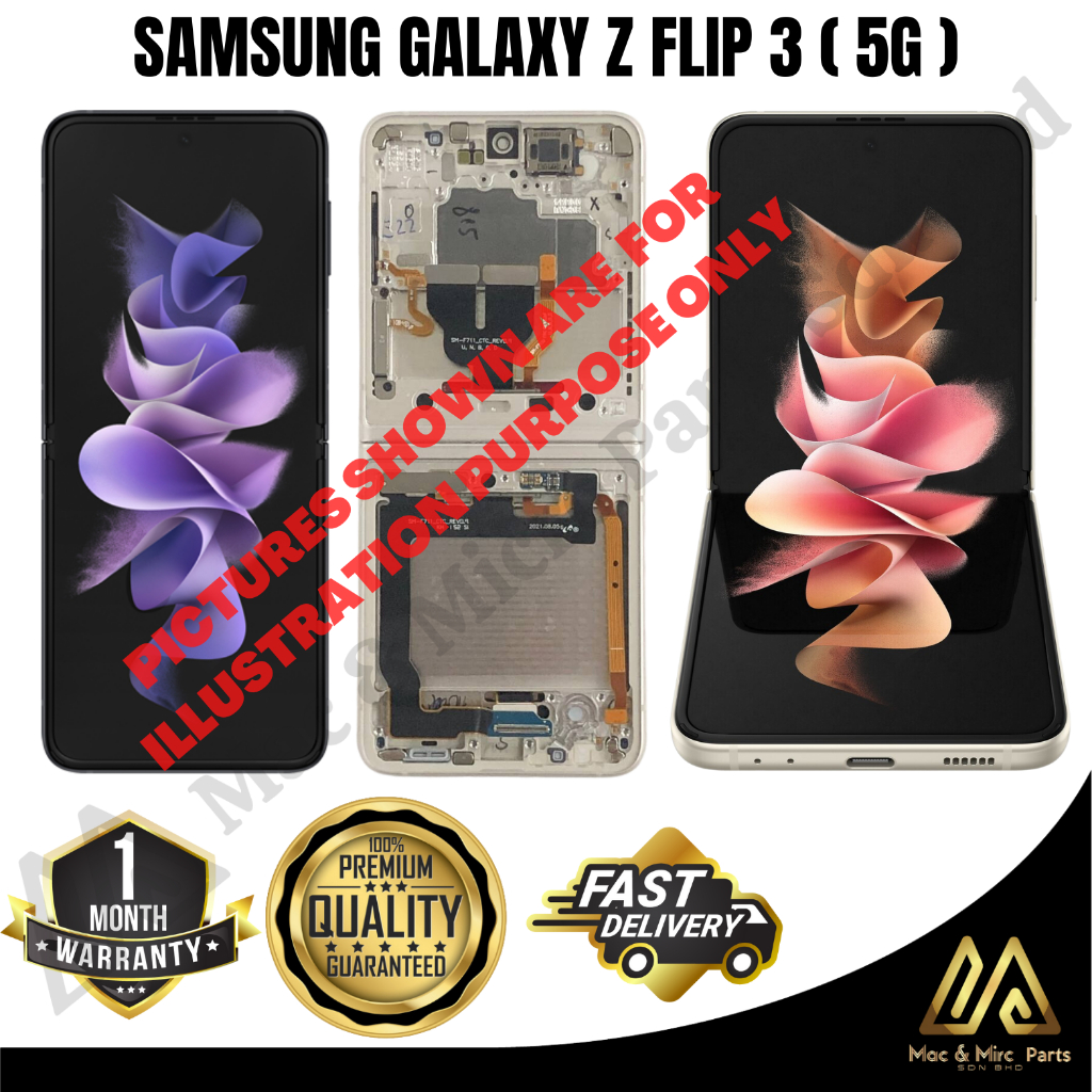 SAMSUNG ORIGINAL GALAXY Z FLIP 3 ( 5G ) FULLSET LCD TOUCH SCREEN ...