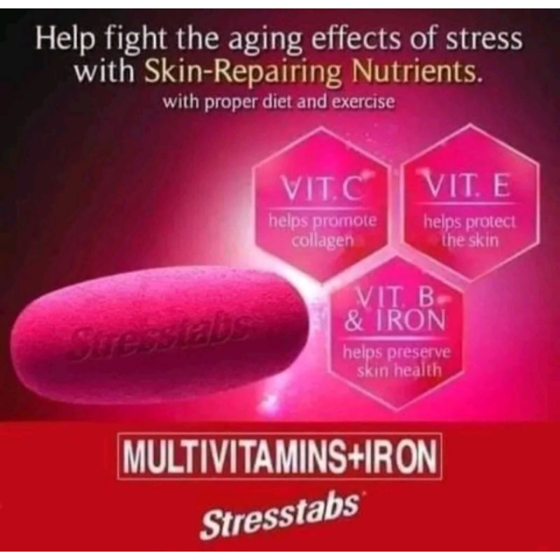 STRESS TABS Multivitamins + Iron | Shopee Malaysia