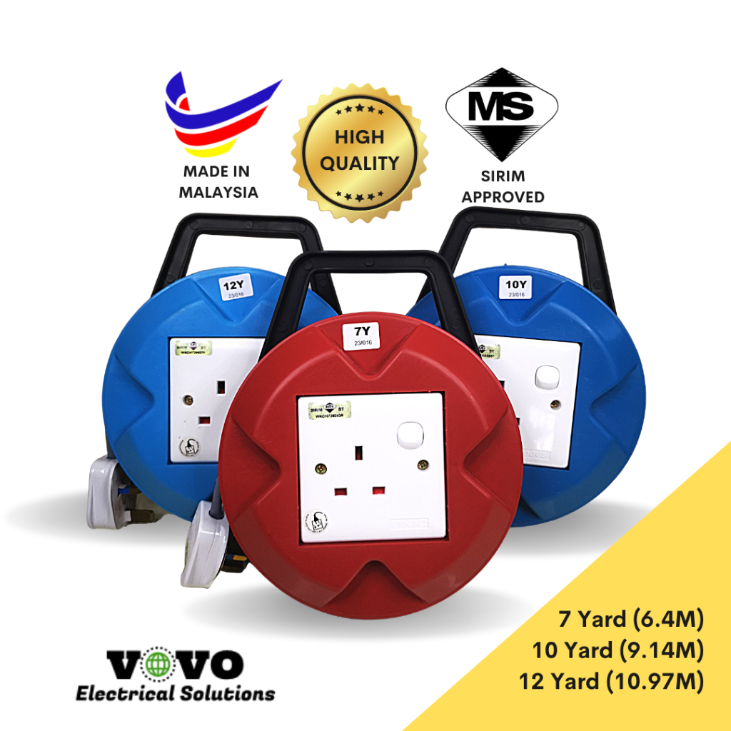 [SIRIM] Round Extension Trailing Socket Extension Wire Cable Box 7Y 10Y ...