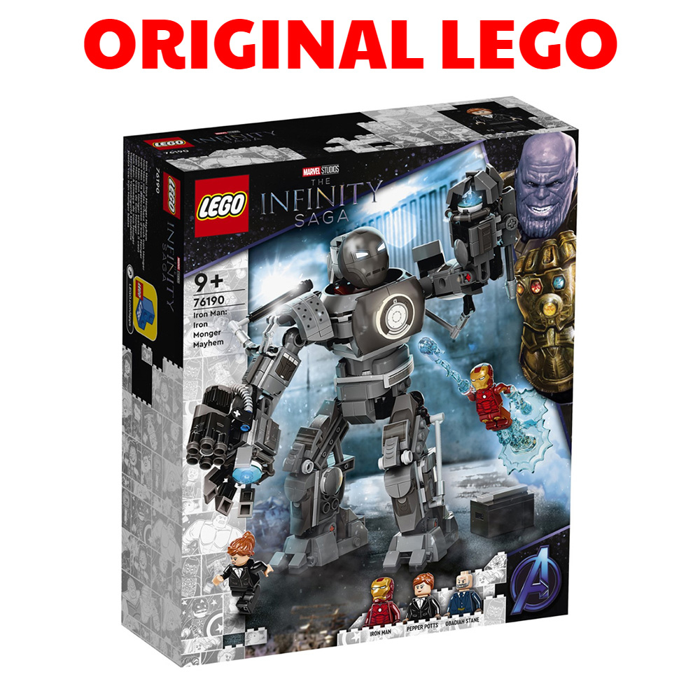 LEGO 76190 Marvel Iron Man: Iron Monger Mayhem (Without Minifigures ...