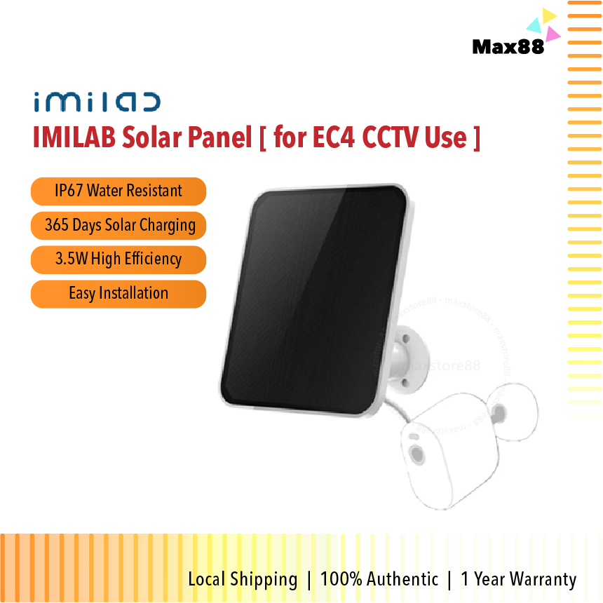 IMILAB Solar Panel Only For IMILAB EC4 CCTV Use (3.5W) | Shopee Malaysia