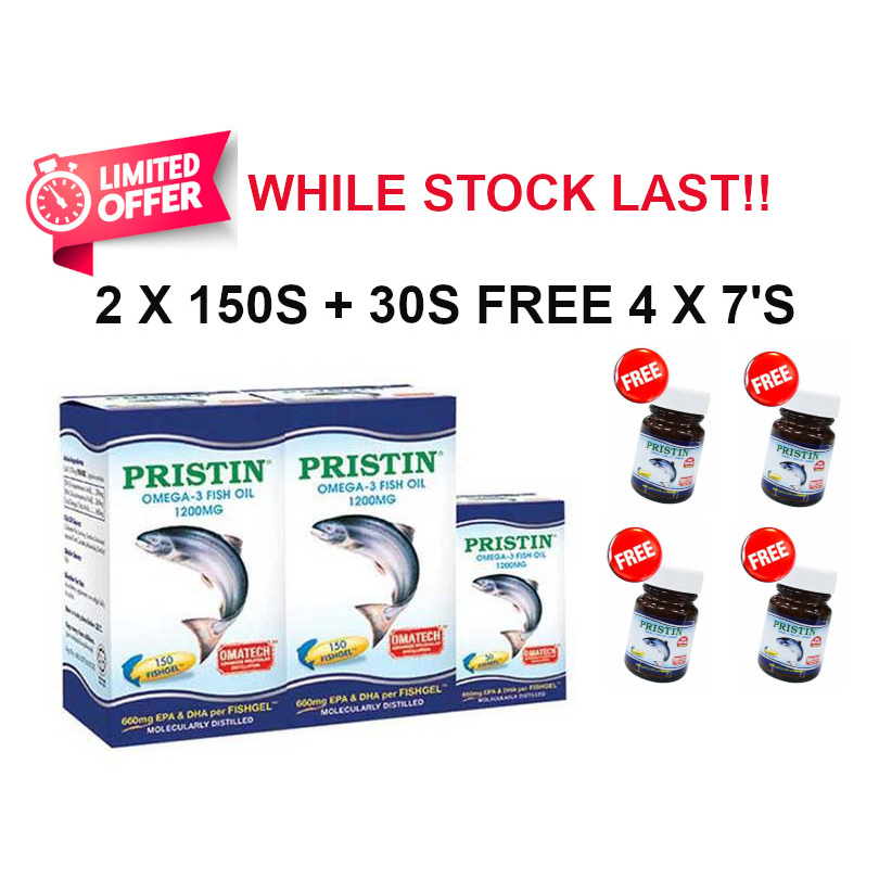 PRISTIN OMEGA-3 FISH OIL 1200MG (150'S | 2X150'S | 2x150'S + 30'S ...