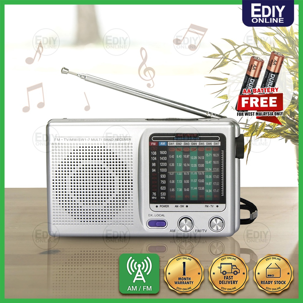 PORTABLE MINI RADIO RECEIVER SPEAKER PLAYER STRONG FULL BAND SW AM FM ...