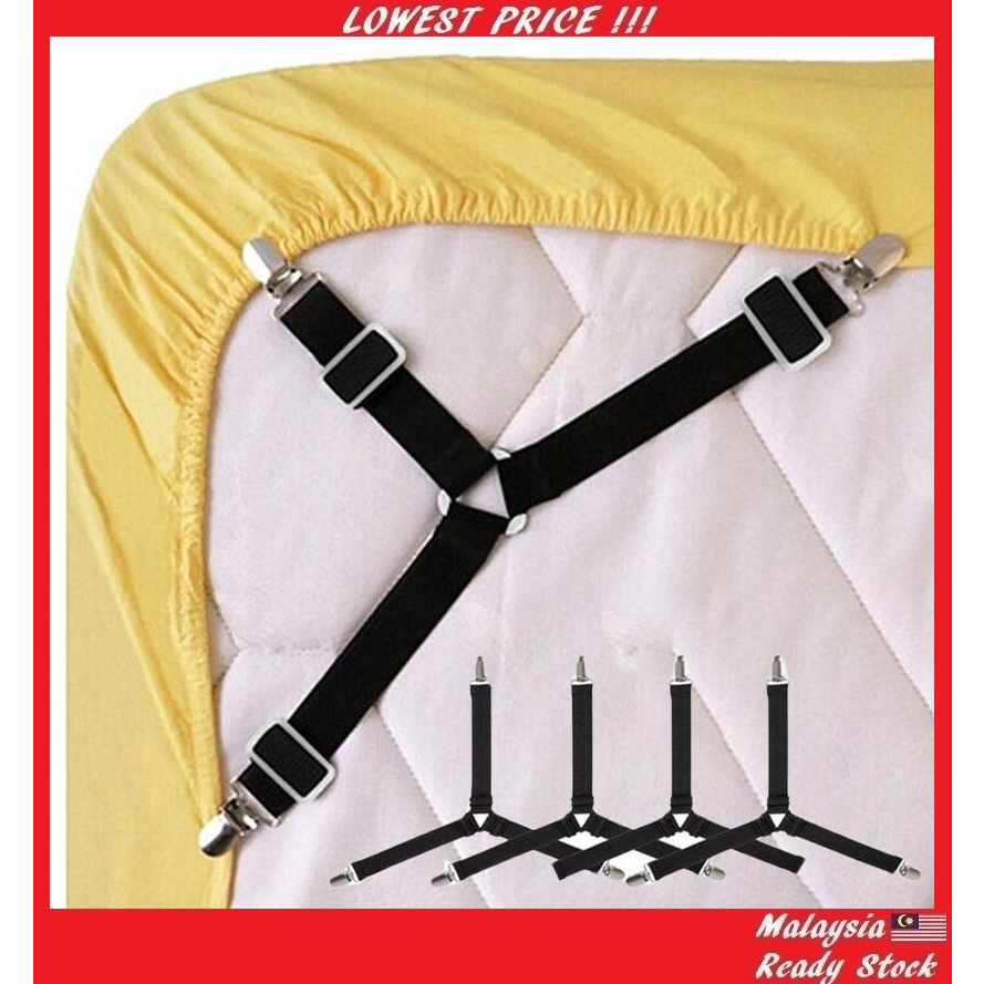 Bedsheet Triangle Clip Clipper Mattress Holder Elastic Grippers Bed ...