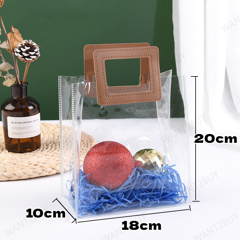 1pcs Double Layer Premium Gift Bag Tote Handle Bag Wedding Event PVC Pu ...