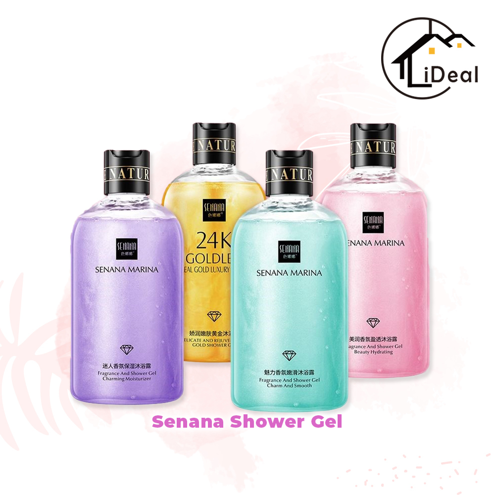 500ML SENANA 24K Gold Perfume Body Shampoo Perfume Shower Gel Bath ...