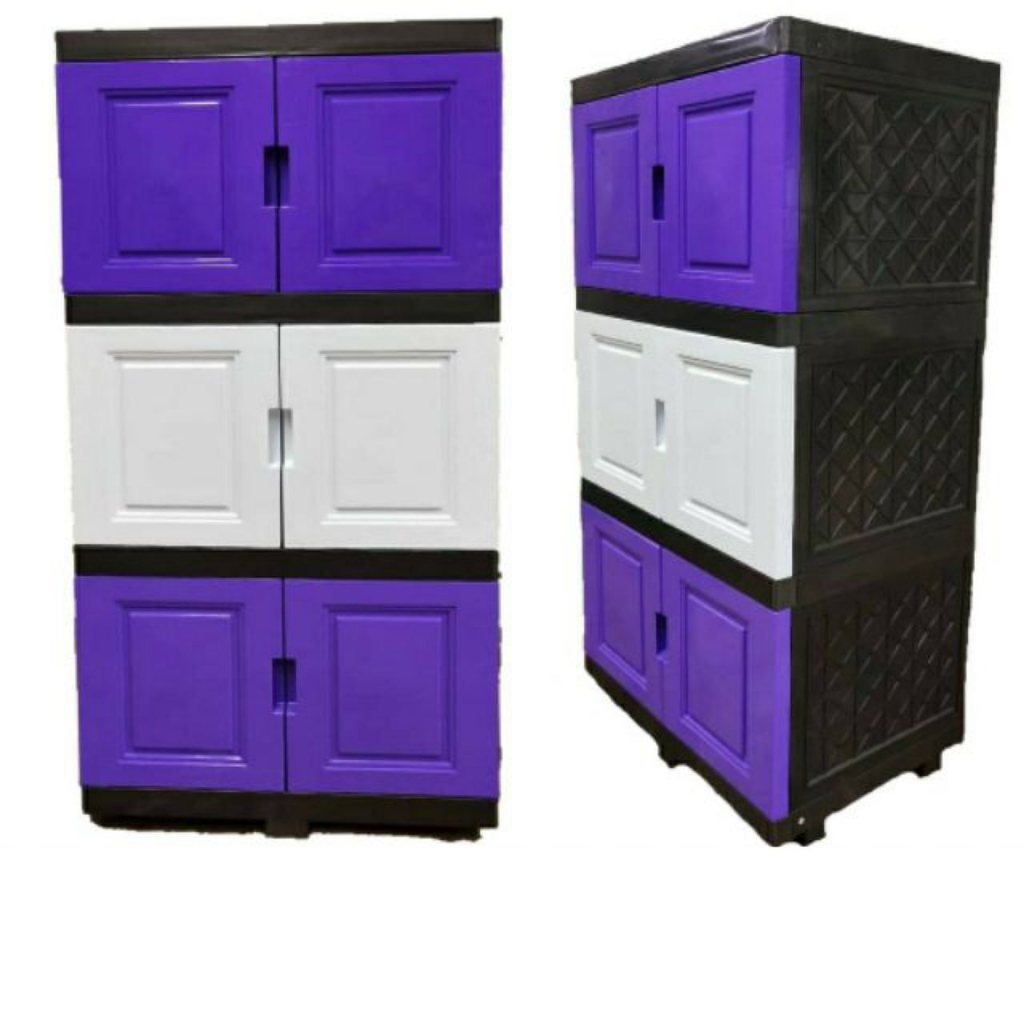 KIWI 3TIER DIY PLASTIC STORAGE CABINET / 3TINGKAT CABINET PLASTIC ...