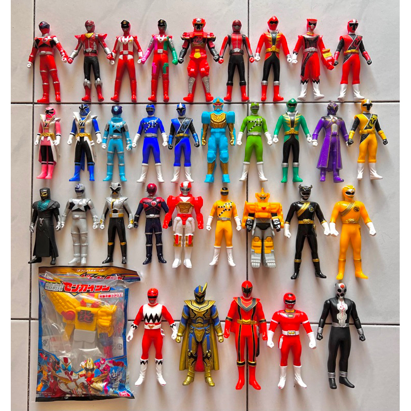 (2) NEW STOCK Power Ranger Super sentai sofubi Candy toys 4.7 , 5.2 ...