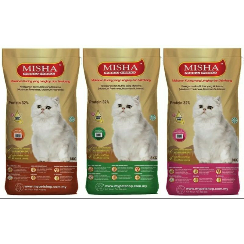 CLEAR STOCK MISHA Dry Cat Food (8kg) EXP FEB25 | Shopee Malaysia
