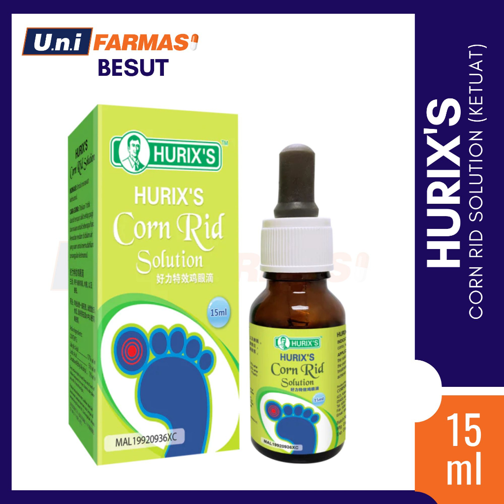 Hurix's Corn Rid Solution 15ml For the removal of corns, warts and ...