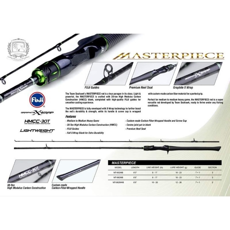 TEAM SEAHAWK MASTERPIECE SPINNING&CASTING ROD (FUJI) | Shopee Malaysia