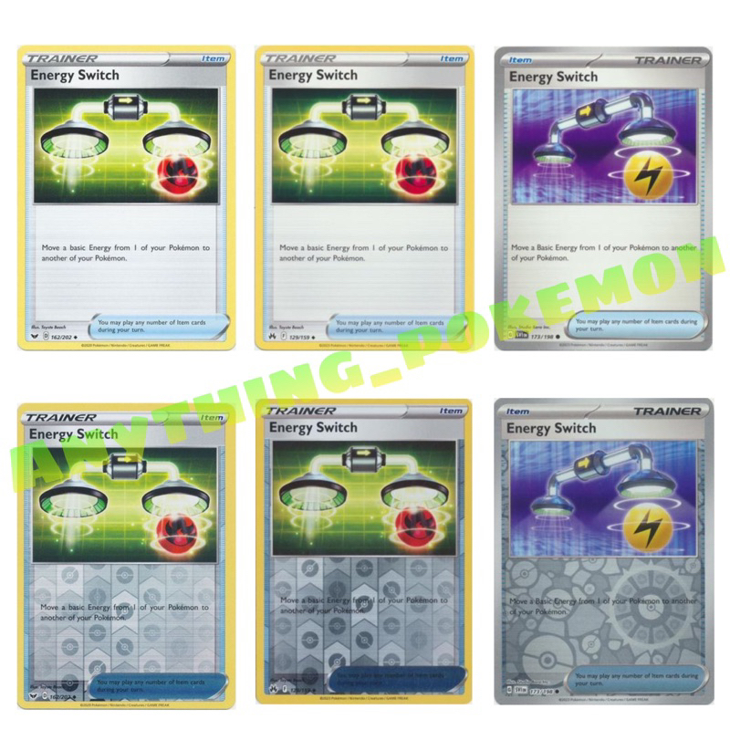 Pokemon Trainer Card - Energy Switch (162/202), (129/159), (173/198 ...