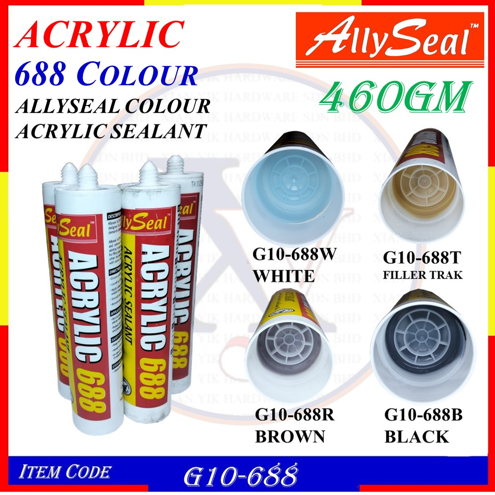 ALLYSEAL 688 COLOUR ACRYLIC SEALANT (BLACK / BROWN / FILLER TEAK ...