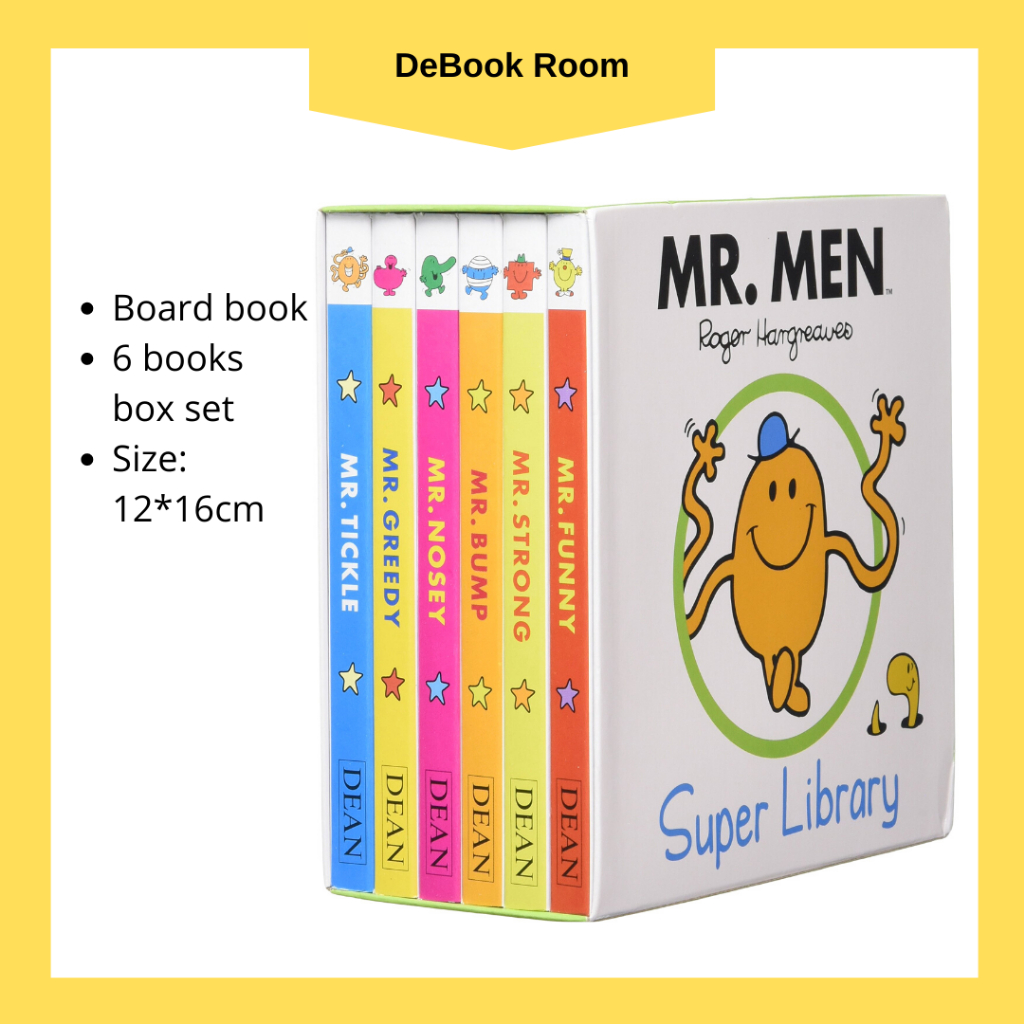 Mr. Men Super Library 6 Books Box Set (Baby Palm-Size Board Book ...