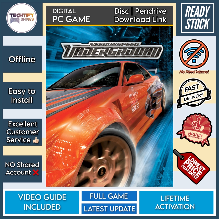 [PC Game] Need for Speed Underground - Offline [Disc | Pendrive ...