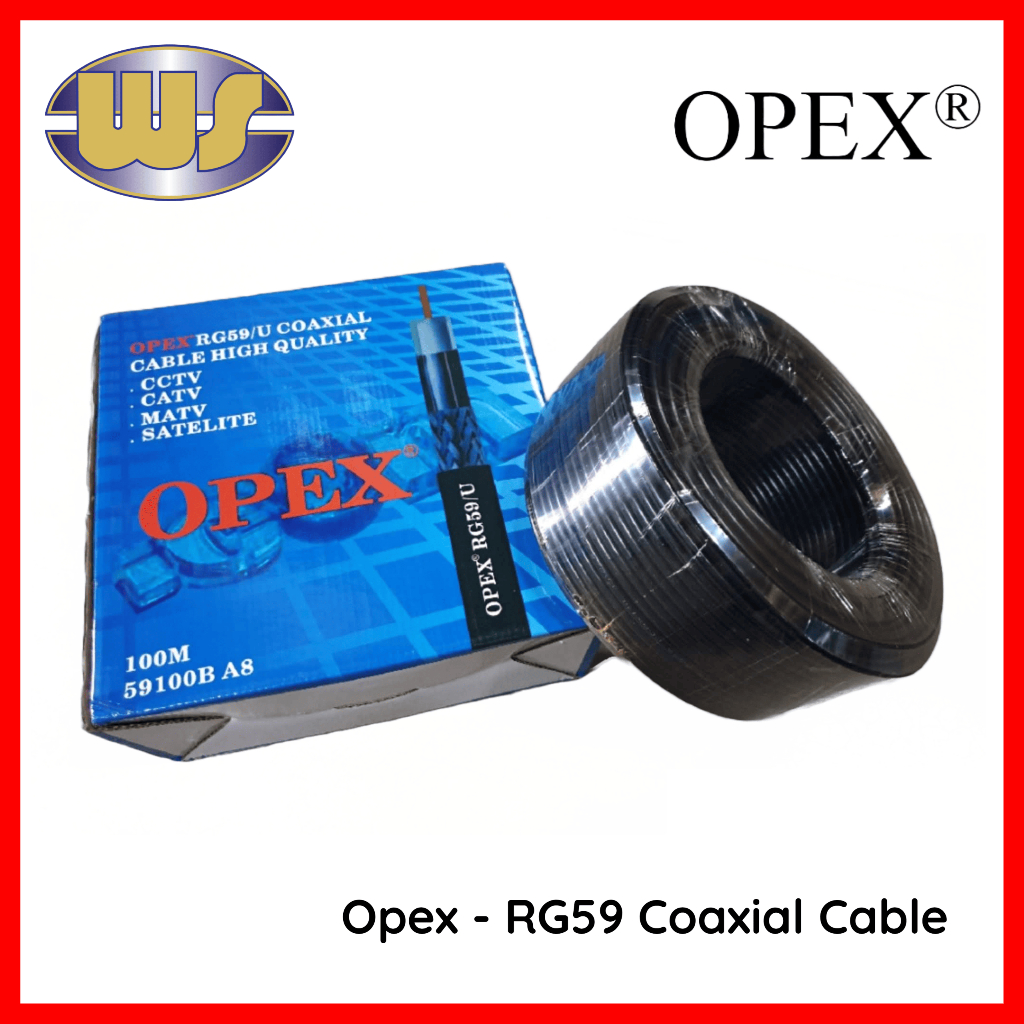 Opex RG 59 Coaxial Cable (For the use of CCTV installation) | Shopee ...