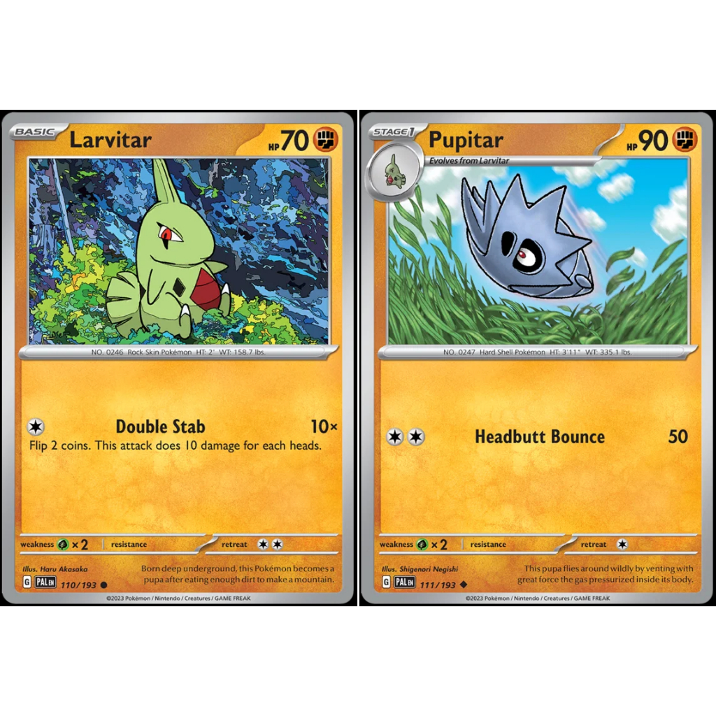 Pokemon TCG: Paldea Evolved - Larvitar / Pupitar | Shopee Malaysia