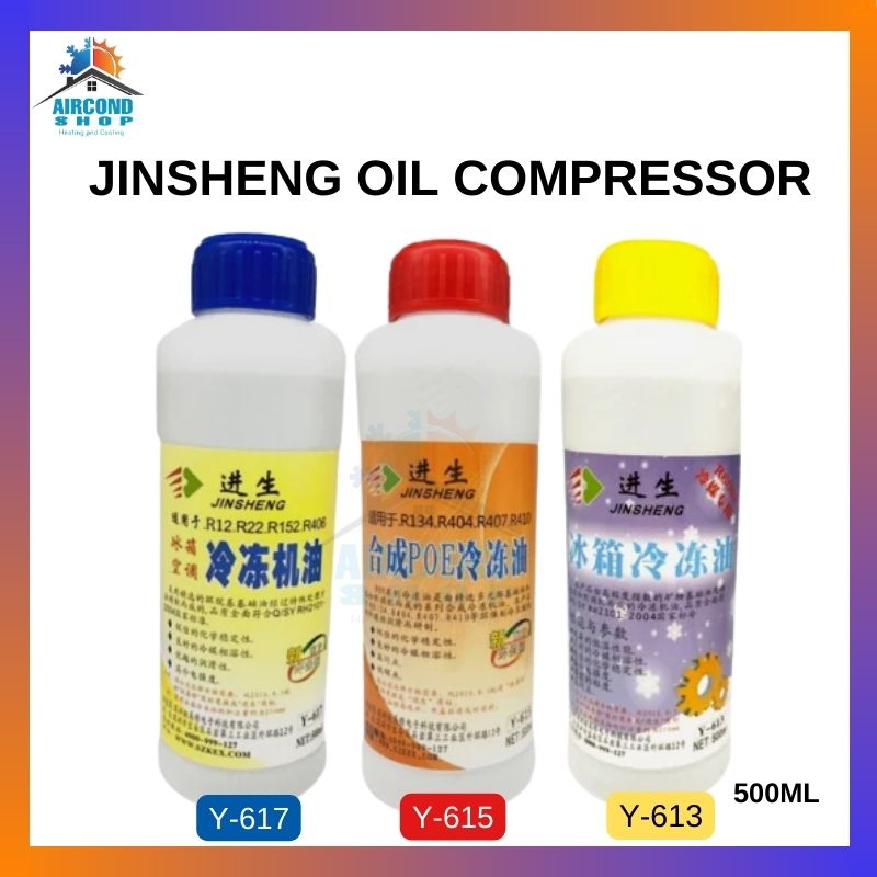 Ready Stock / JINSHENG Compressor Oil 500ML (Y-613/Y-617/Y-615)Oil ...